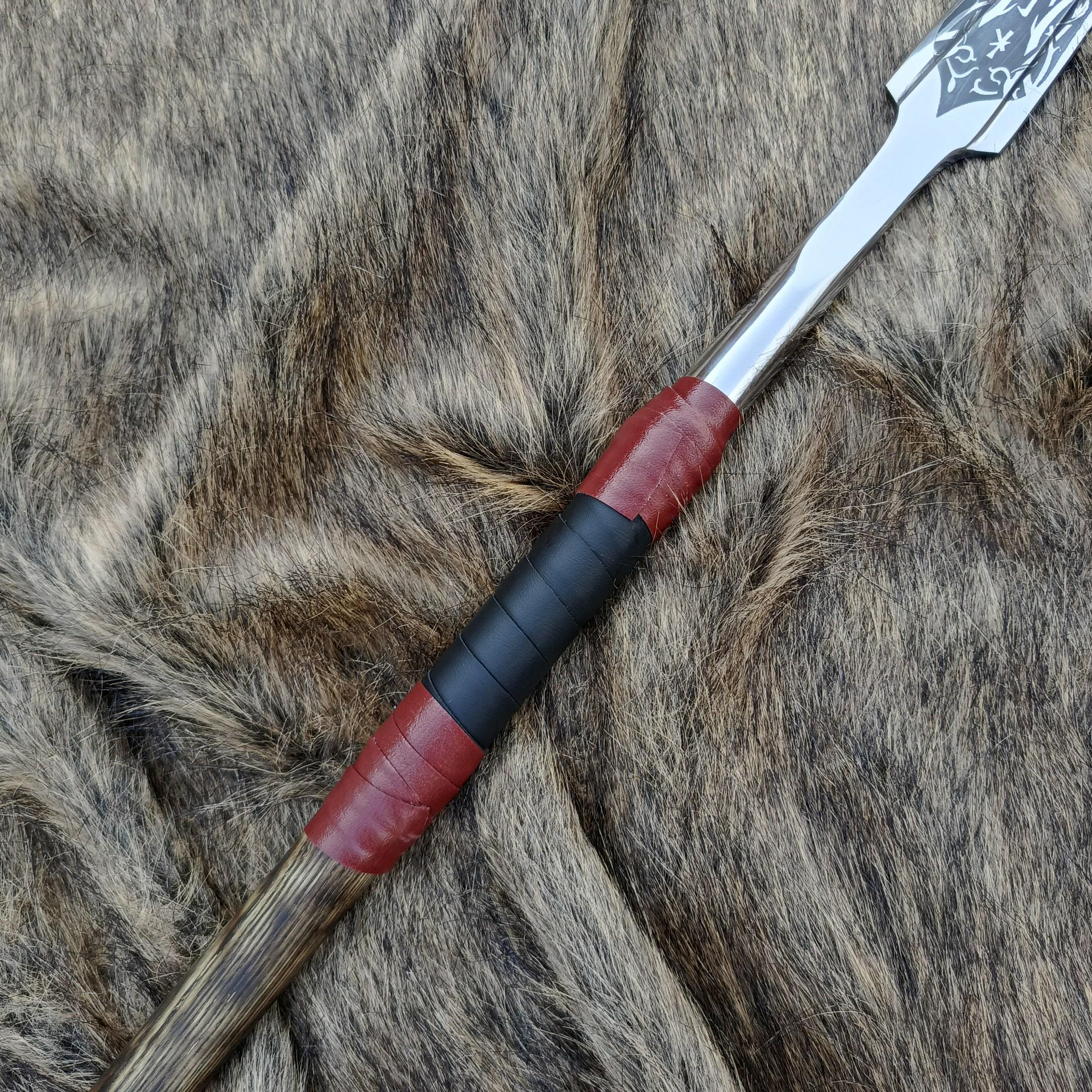 Beautifully Handmade Stainless Steel Spear With Leather Sheath | Gift ...