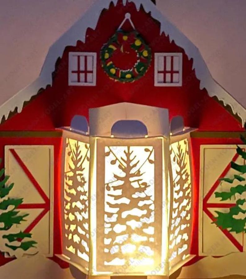 3D Lantern Shadow Box, Christmas Decor, Lantern Christmas Ornaments - Etsy
