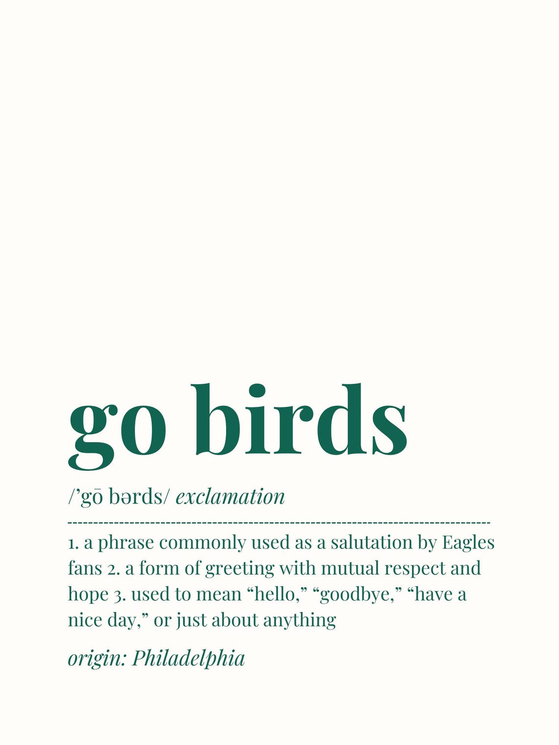 Go Birds Aesthetic Digital Print, Philadelphia Eagles Wall Art, Philly ...