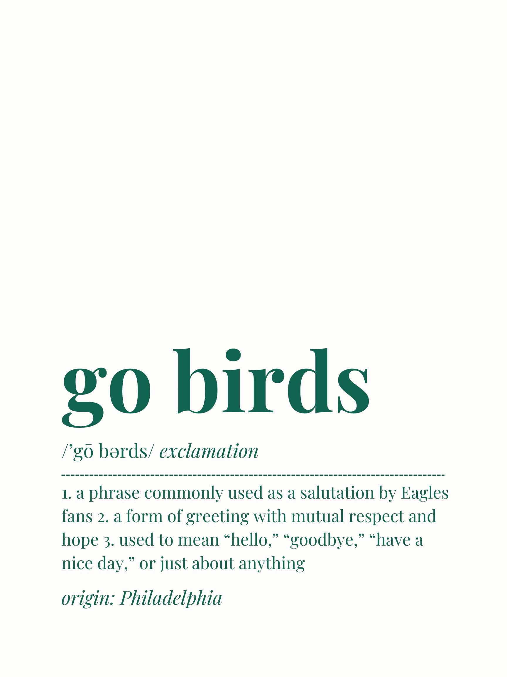 Go Birds Aesthetic Digital Print, Philadelphia Eagles Wall Art, Philly ...