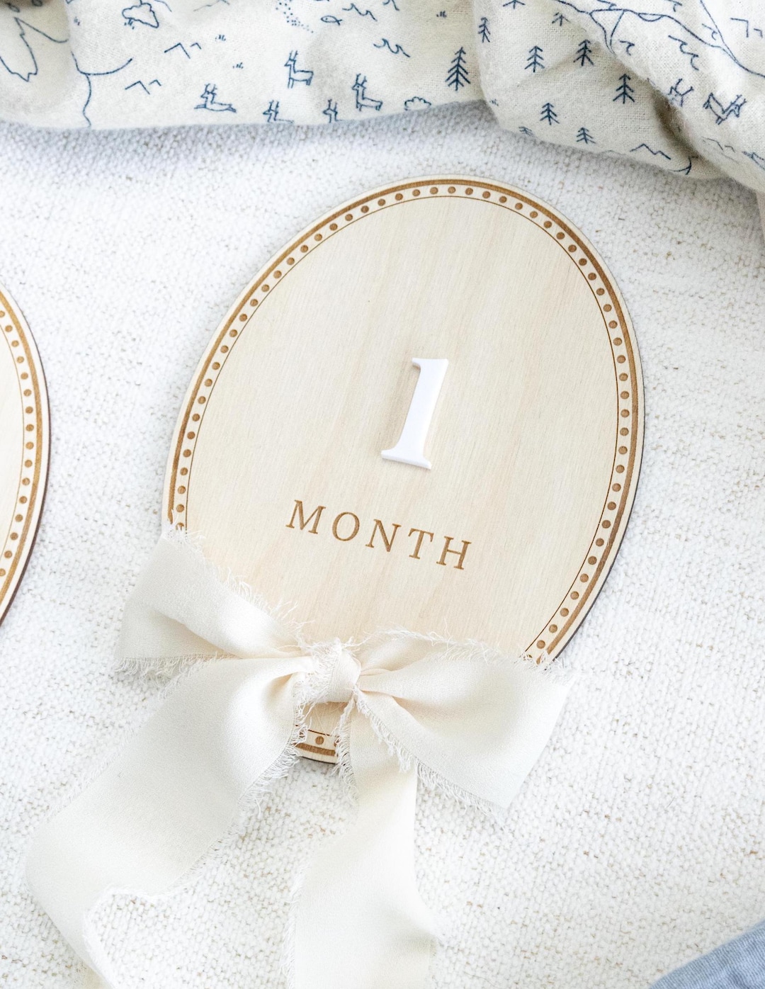 Engraved Baby Monthly Milestone Markers for Boy, Newborn Photo Prop ...