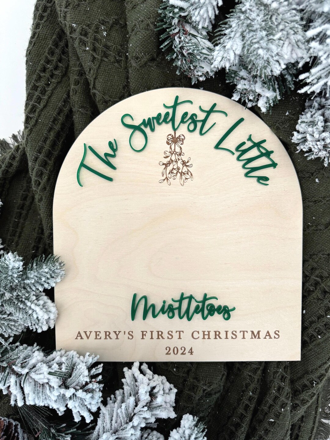 Christmas Handprint or Footprint Sign, Baby's First Christmas Keepsake ...