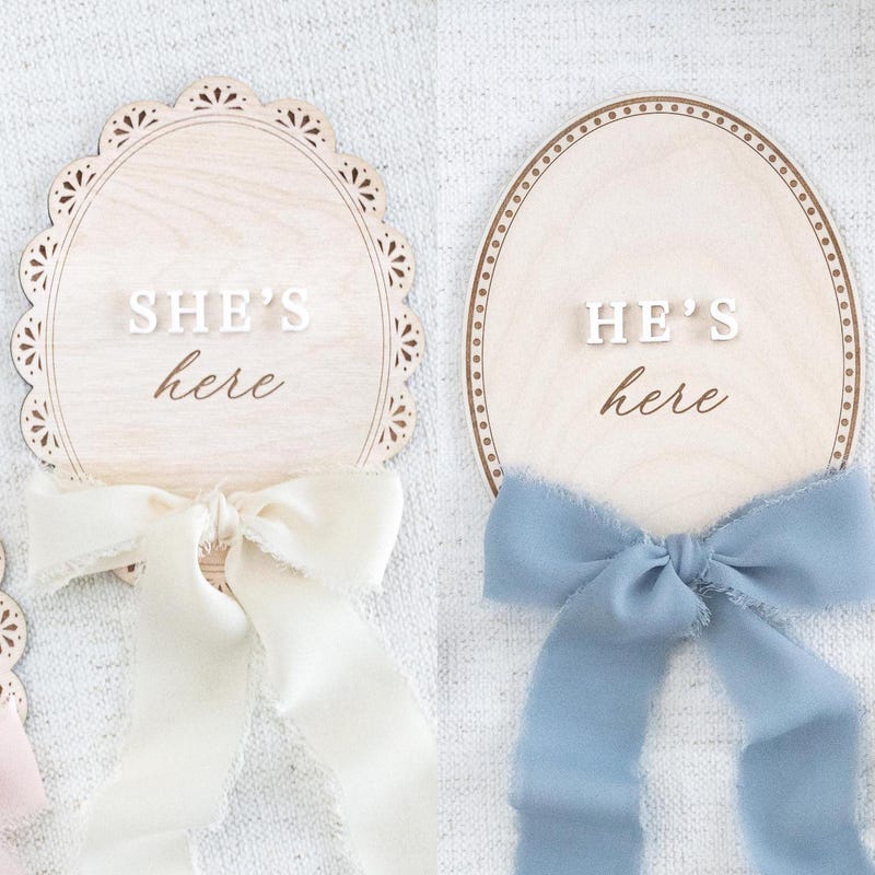 Hes Here Shes Here Signs - Etsy