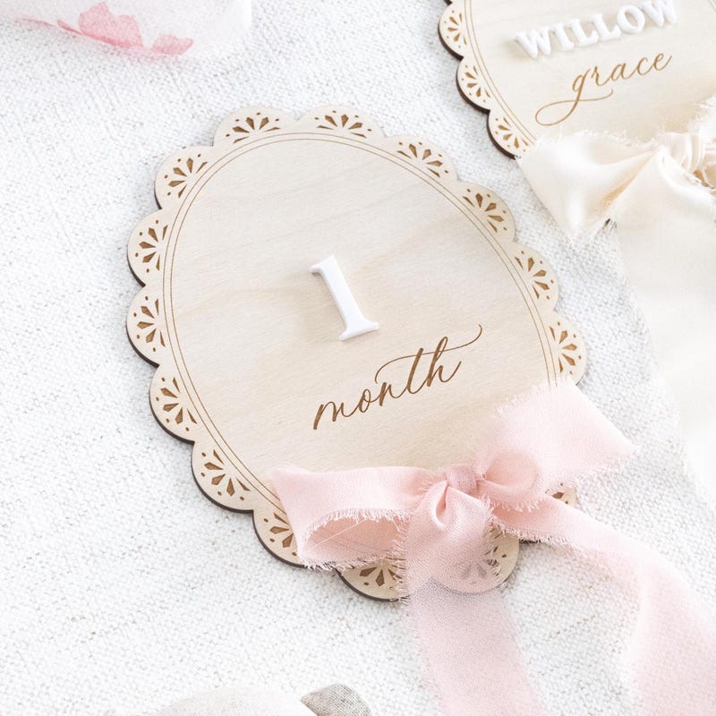 Baby Girl Monthly Sign - Etsy