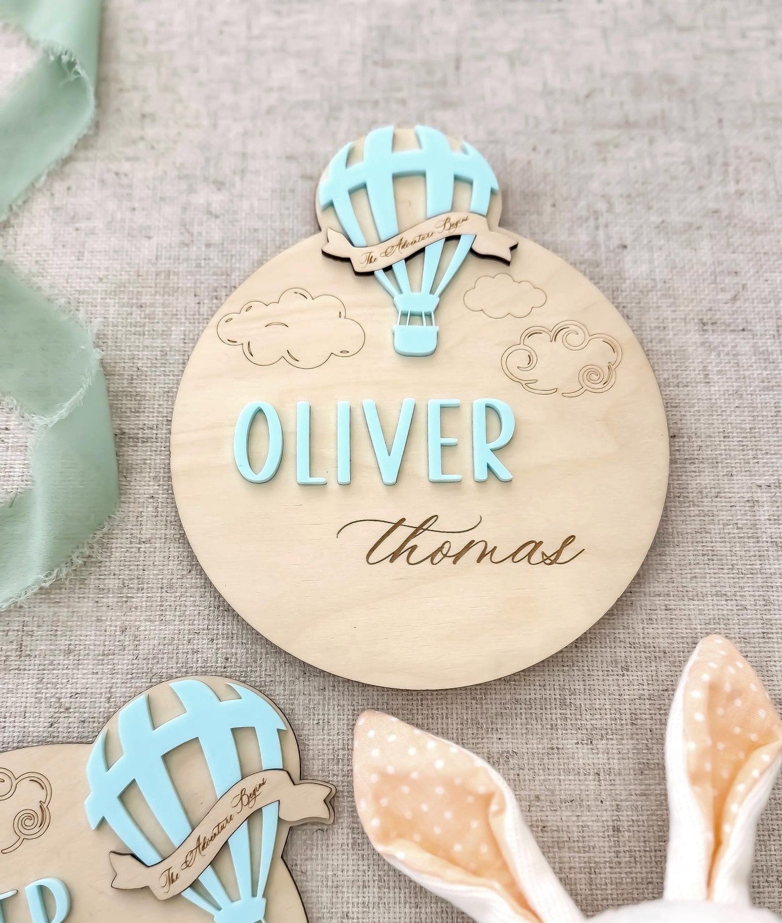 Wooden Balloon Interchangeable Milestone Markers, Hospital Baby ...
