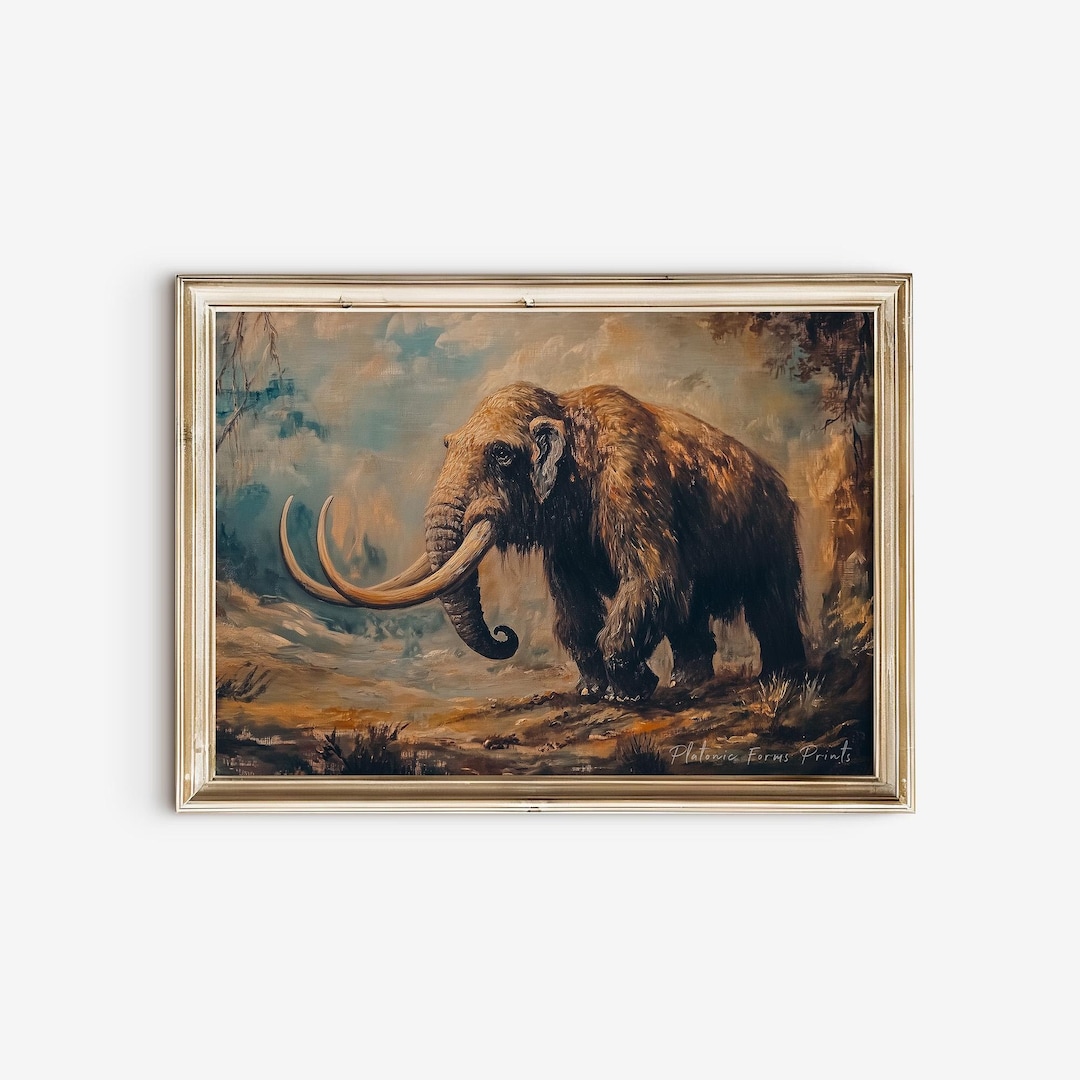 Prehistoric Woolly Mammoth | Museum Style Painting | Children's Room ...