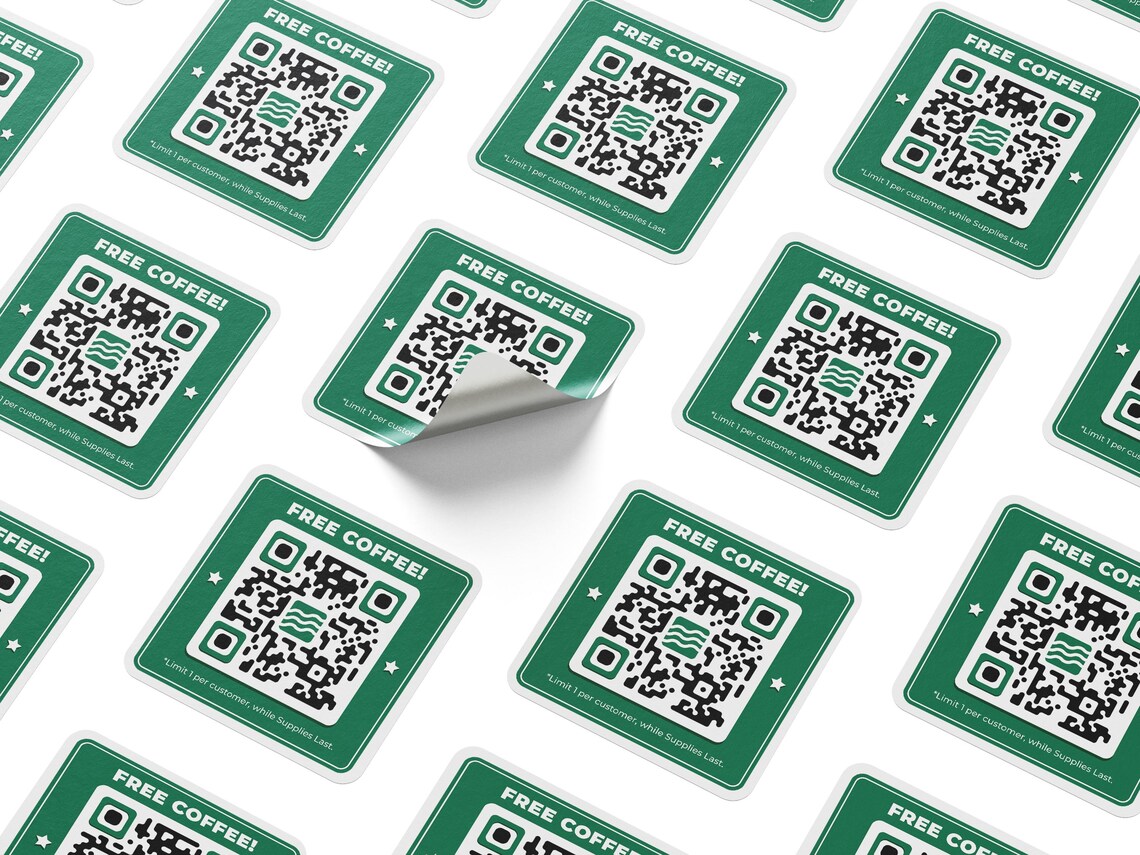Free Coffee? Fuck You! Prank QR Code Sticker, Meme Sticker, Humorous ...