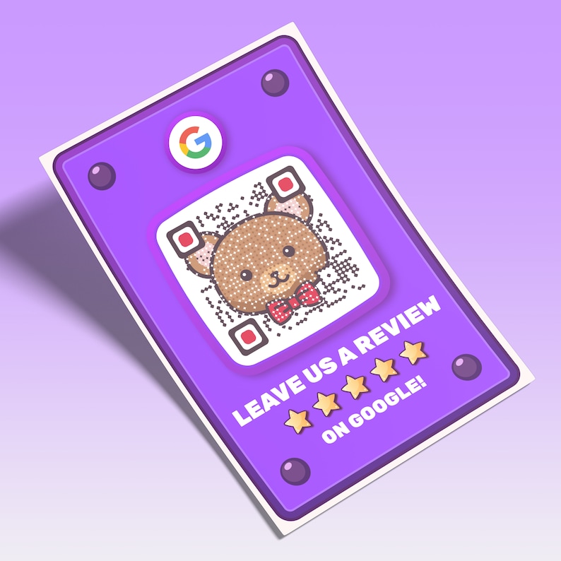 Google Review Table Tents W/ QR Code [self Standing | DIY Printable ...