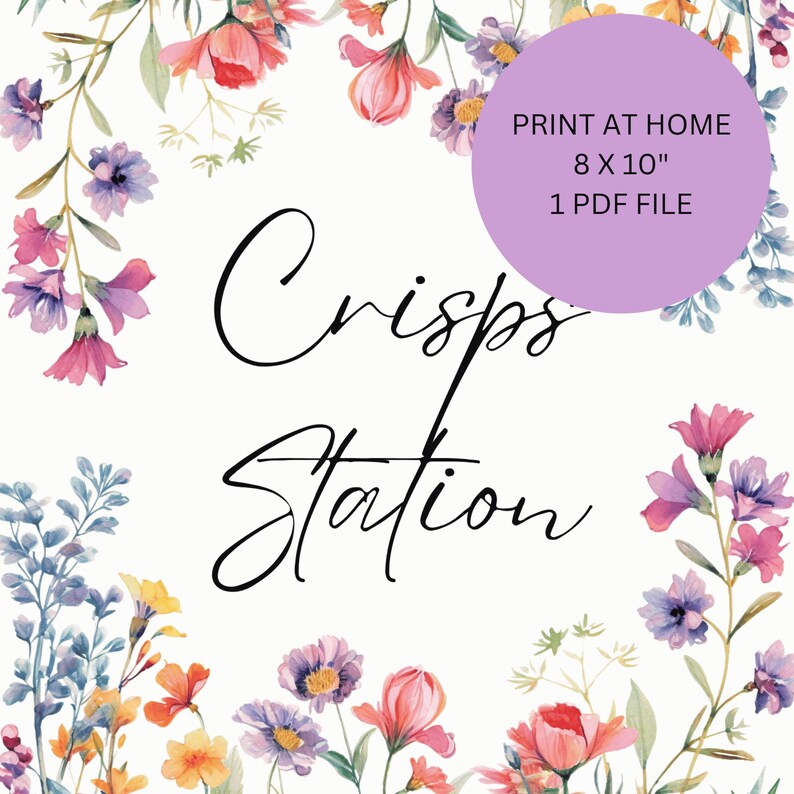 Crisps Station Sign for Hen Party, Wedding Sign, Bachelorette ...