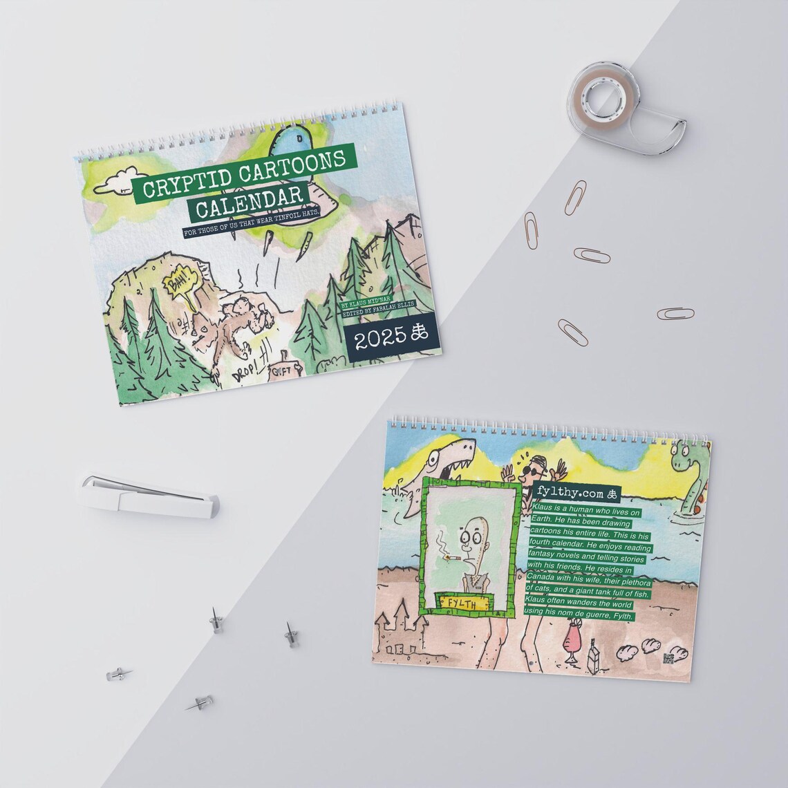 2025 Cryptid Cartoons Calendar, UFO & Cryptid Event Dates, Moon Phases ...