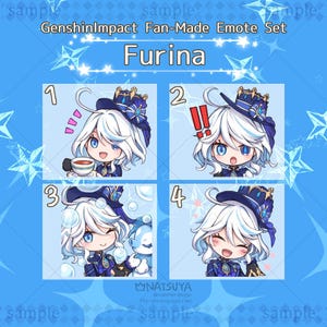 Genshinimpact Fan-made Emote Set: Furina - Etsy