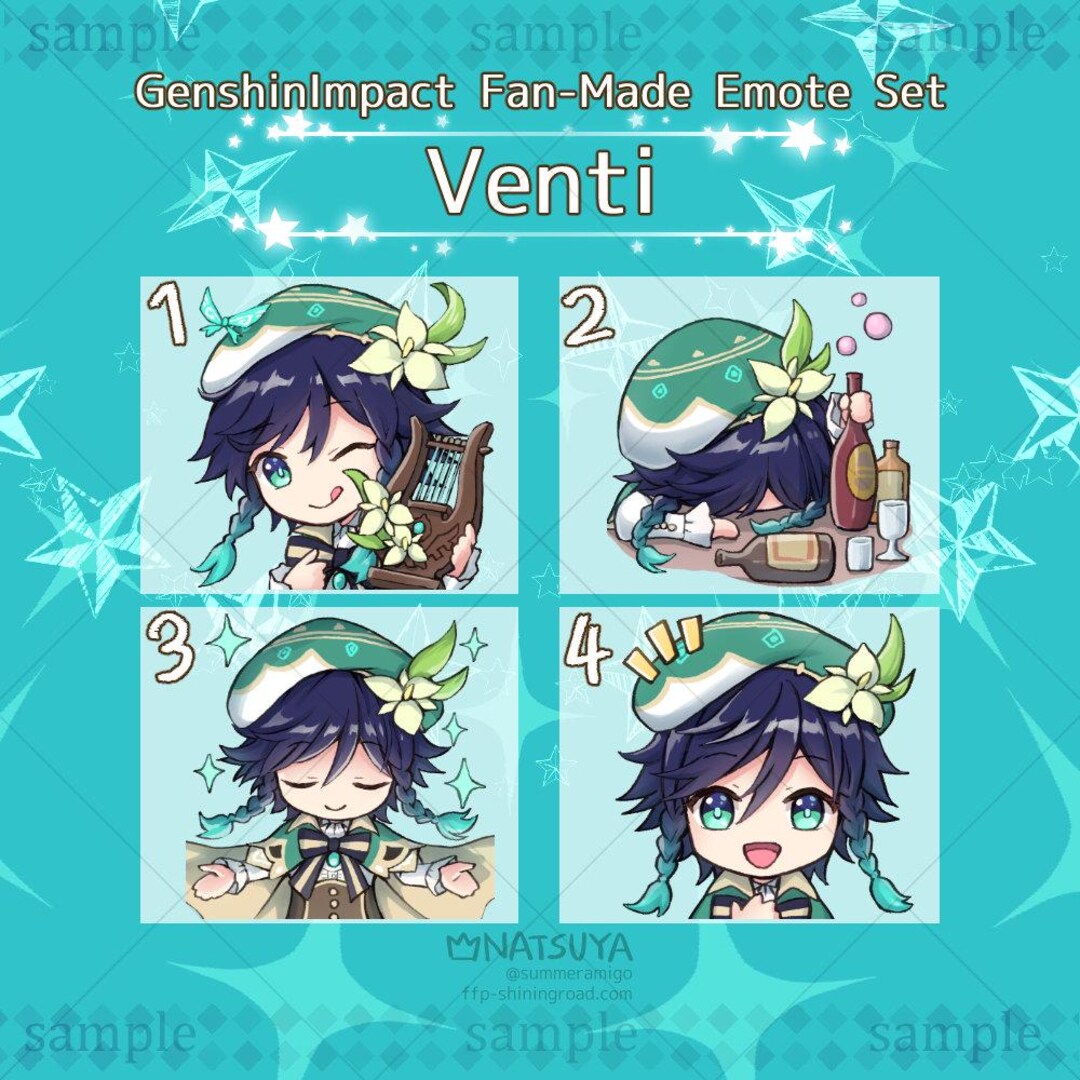Fan-made Emote Set: Venti - Etsy