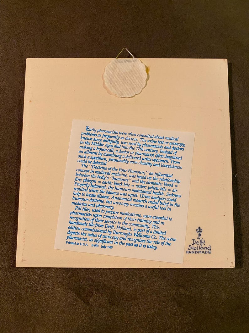 Delft Holland Pill Pharmacy Tile - Etsy