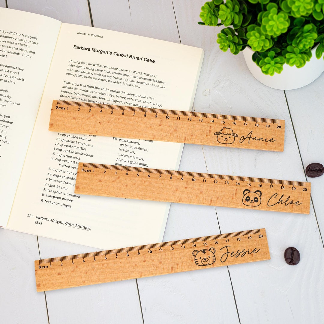 Wooden 20 CM Ruler With Name for Children, Student Gift, Back to School ...