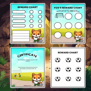 Fox Morning Routine Reward Chart for Kids | Visual Schedule Printable ...