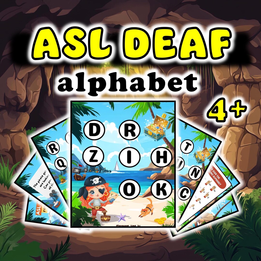 Sign Language Game With Tokens, Heroes & Certificate | ASL Alphabet ...