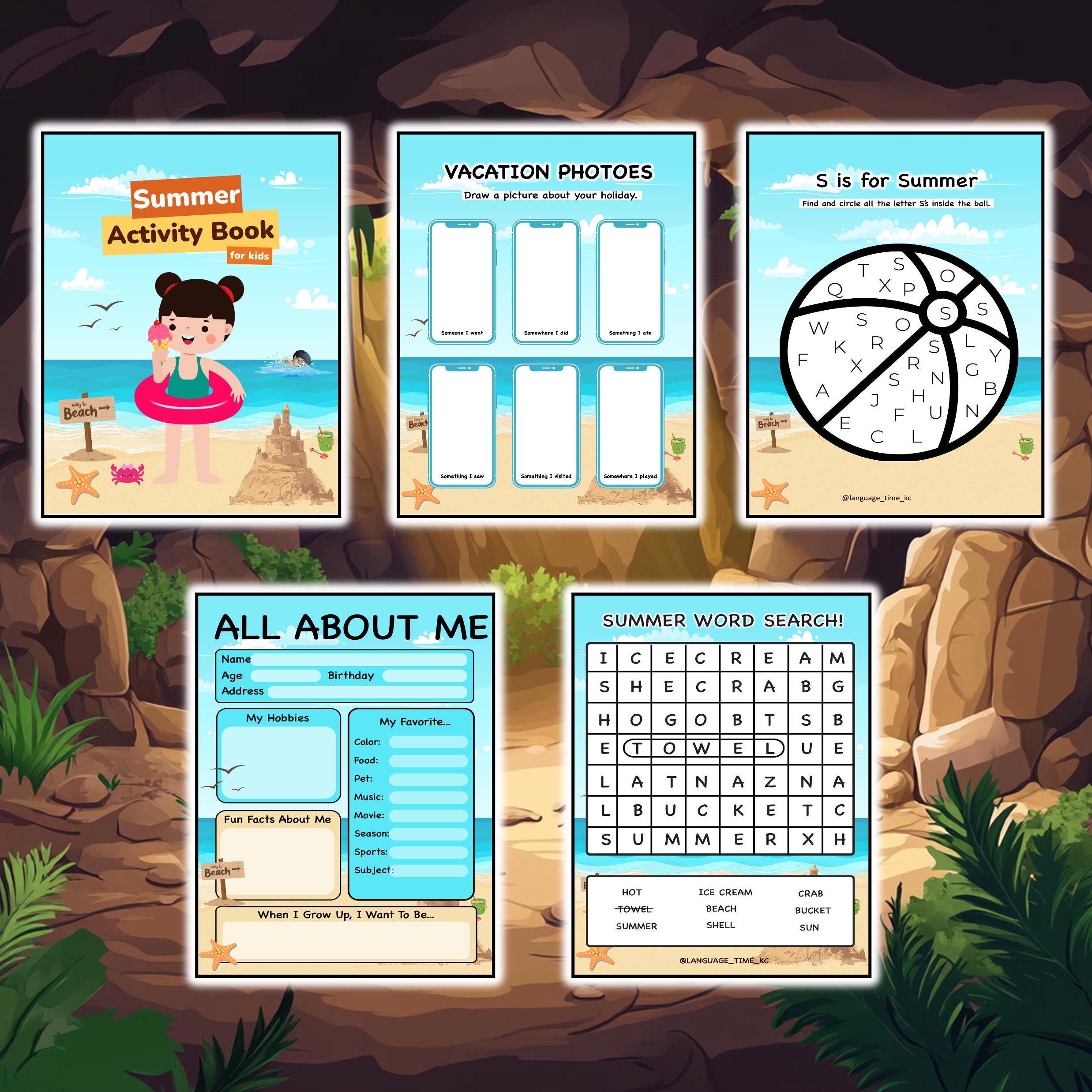 Summer Interactive Worksheets | Summer Busy Book for Kids 6-8 Years Old ...