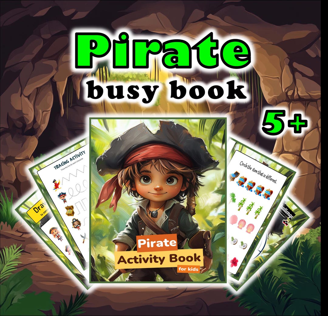 Pirate Adventure Busy Book | 5 Years Old Boy Activity Book - Etsy