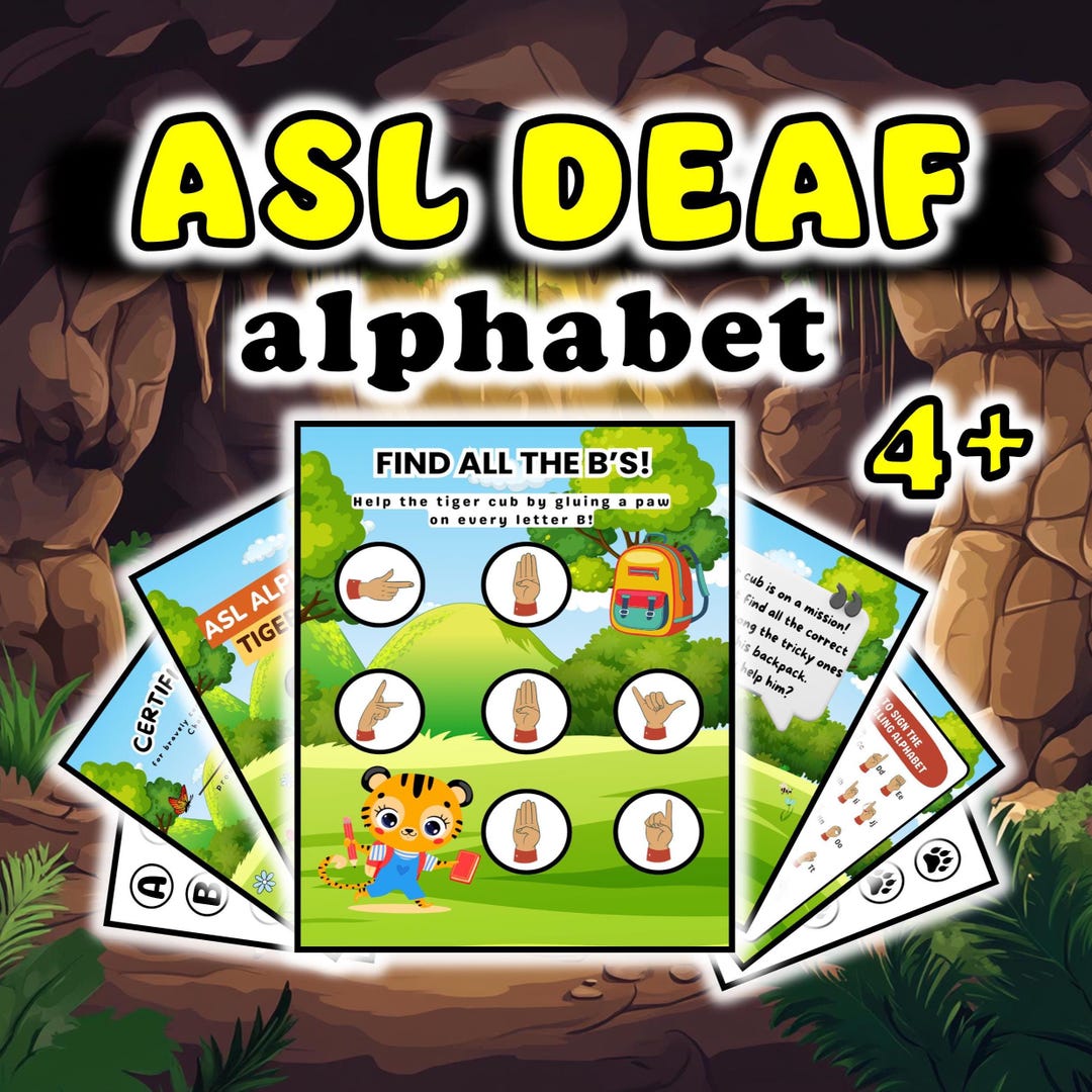 Printable ASL Alphabet Game for Deaf Kids – Fun ABC Letter Hunt With ...