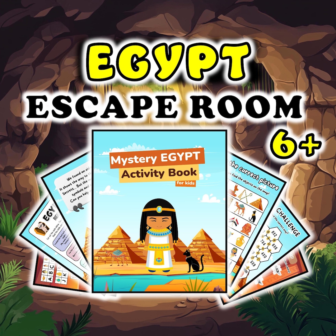 Egypt Escape Room Quest Activity Book | Fun Busy Book for 2nd–4th Grade ...