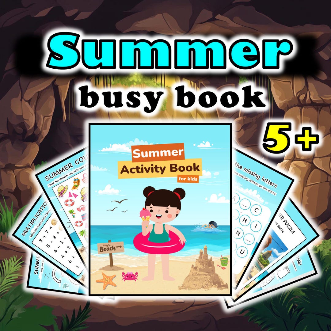 Summer Interactive Worksheets | Summer Busy Book for Kids 6-8 Years Old ...