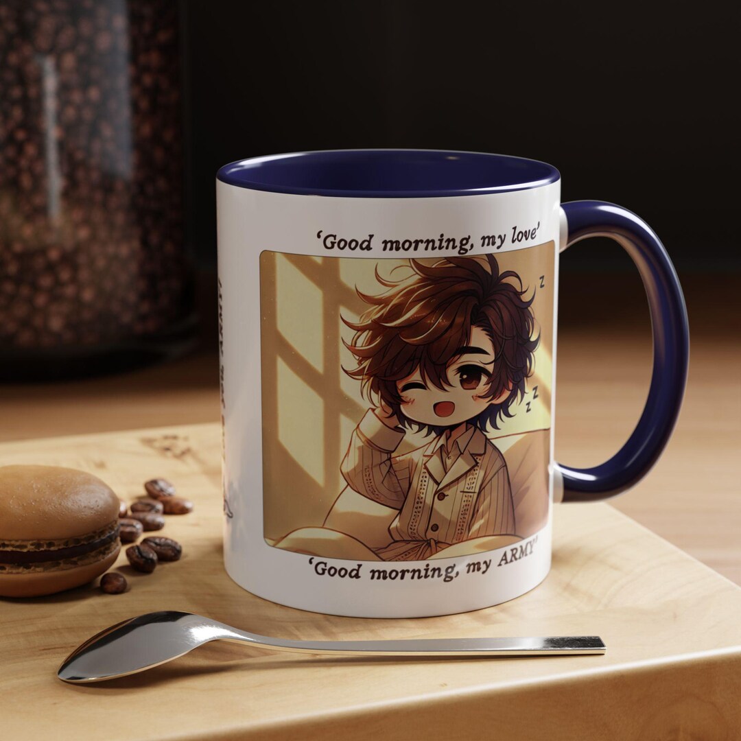 Good Morning ARMY Mug J-hope Inspired Chibi Art | Cozy Aesthetic Kpop ...
