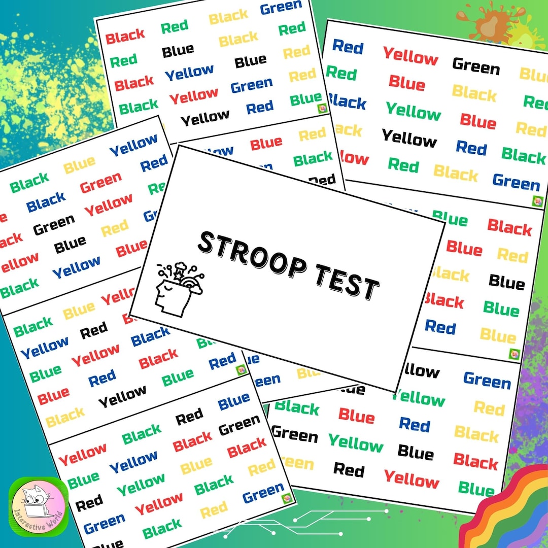 Stroop Tests - Etsy