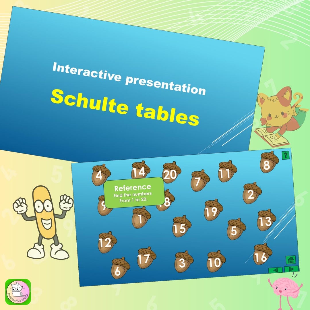 Interactive Presentation "schulte Tables" - Etsy