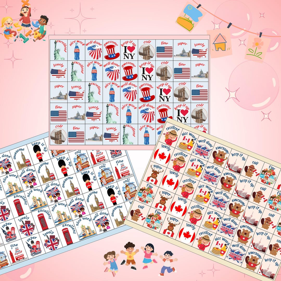 Printable Reward Stickers for Kids: Chores & School (PDF/PNG Digital ...