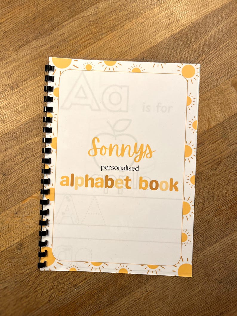 Personalised Alphabet Booklet|alphabet Colouring Booklet|letter ...