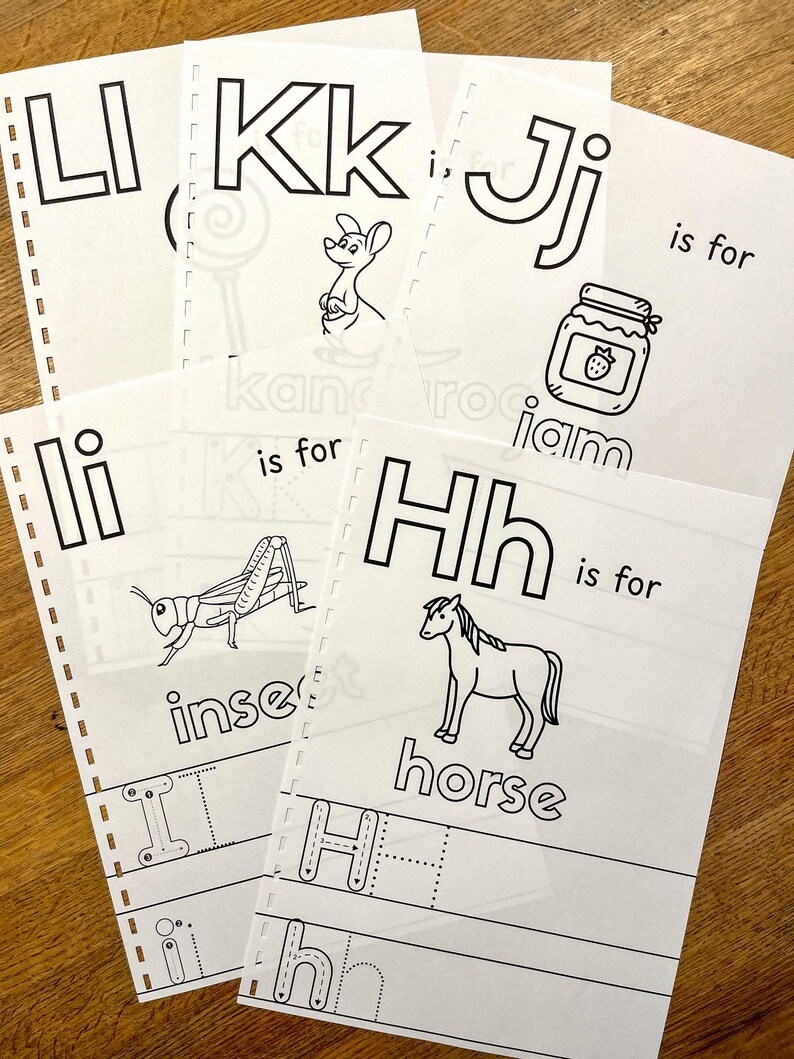 Personalised Alphabet Booklet|alphabet Colouring Booklet|letter ...