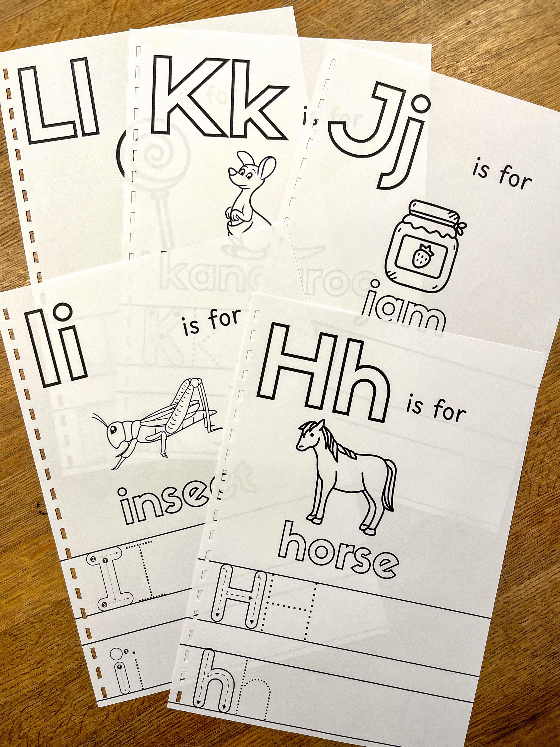 Personalised Alphabet Booklet|alphabet Colouring Booklet|letter ...