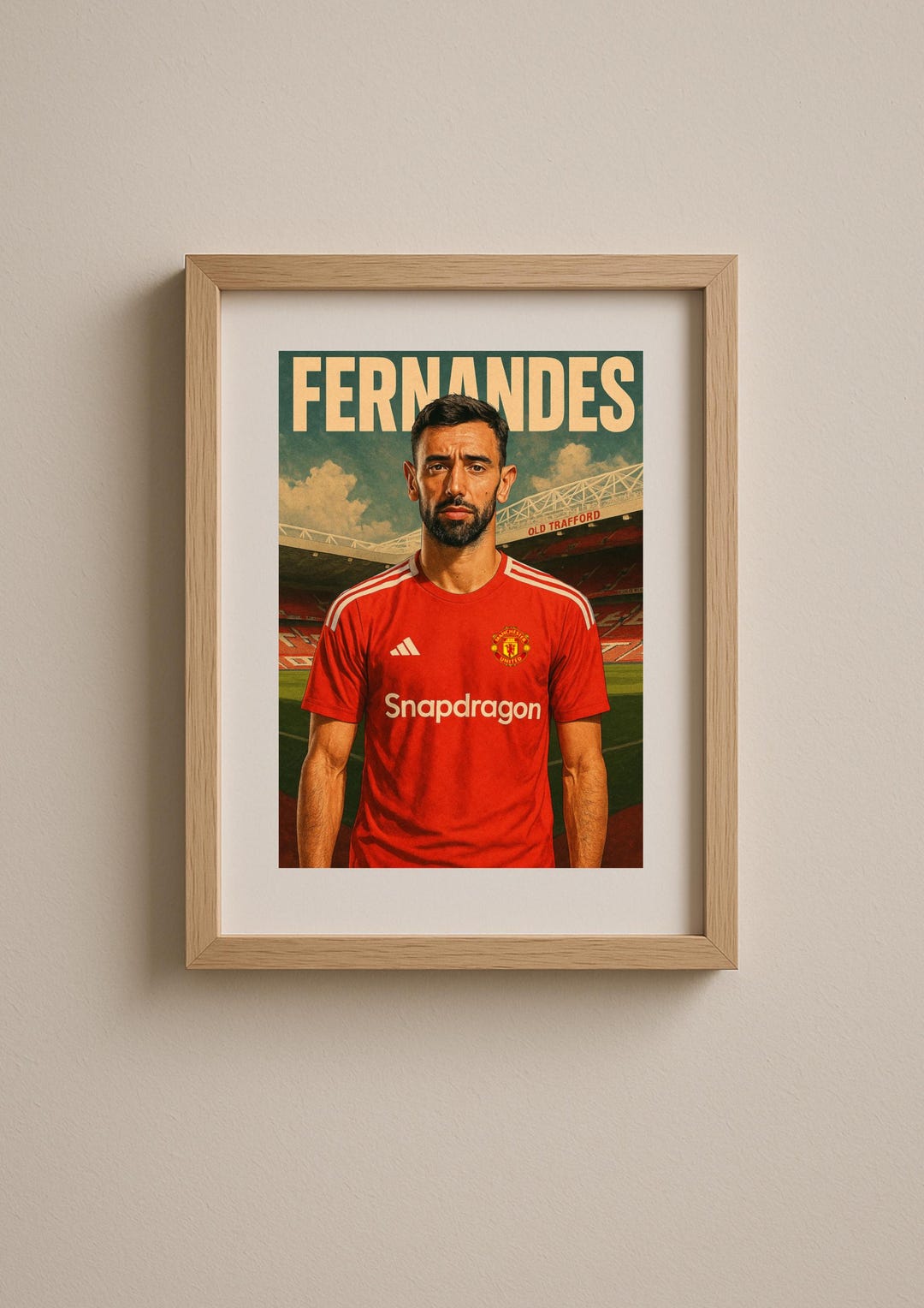 Bruno Fernandes Manchester United Digital Art Print | Old Trafford ...