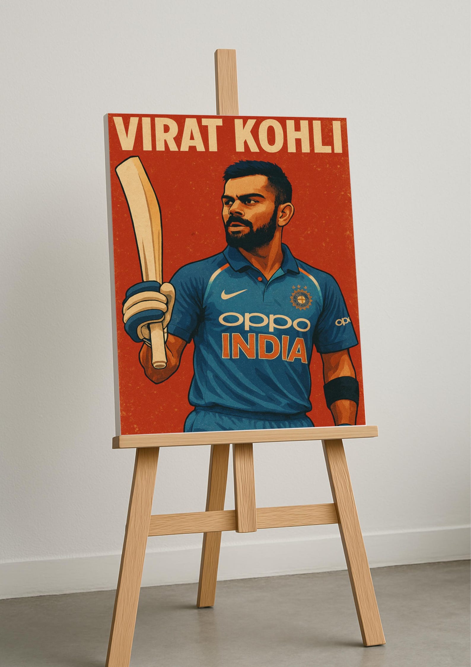 Virat Kohli Cricket Poster: Bold Indian Team Wall Art (digital Download ...