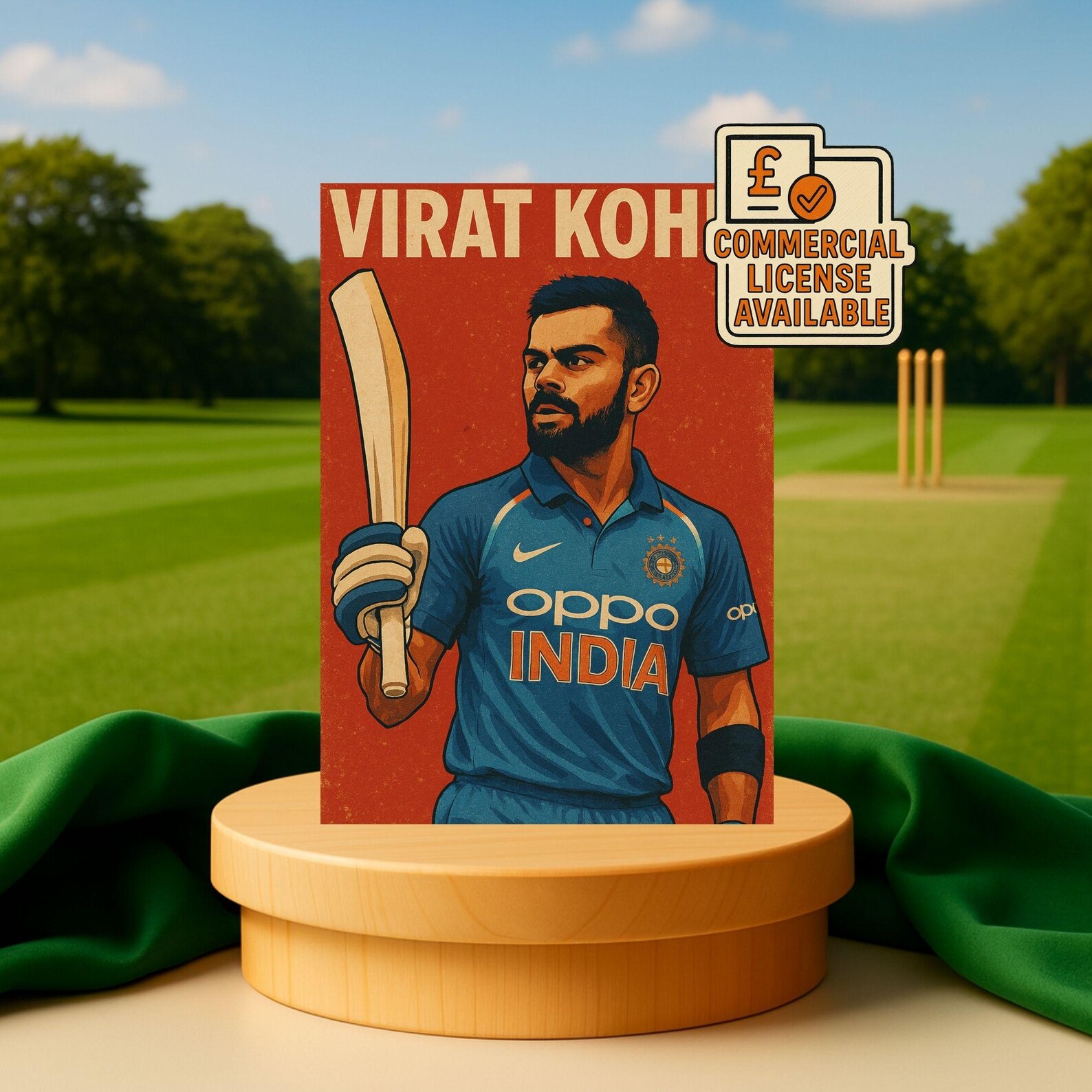 Virat Kohli Cricket Poster: Bold Indian Team Wall Art (digital Download ...