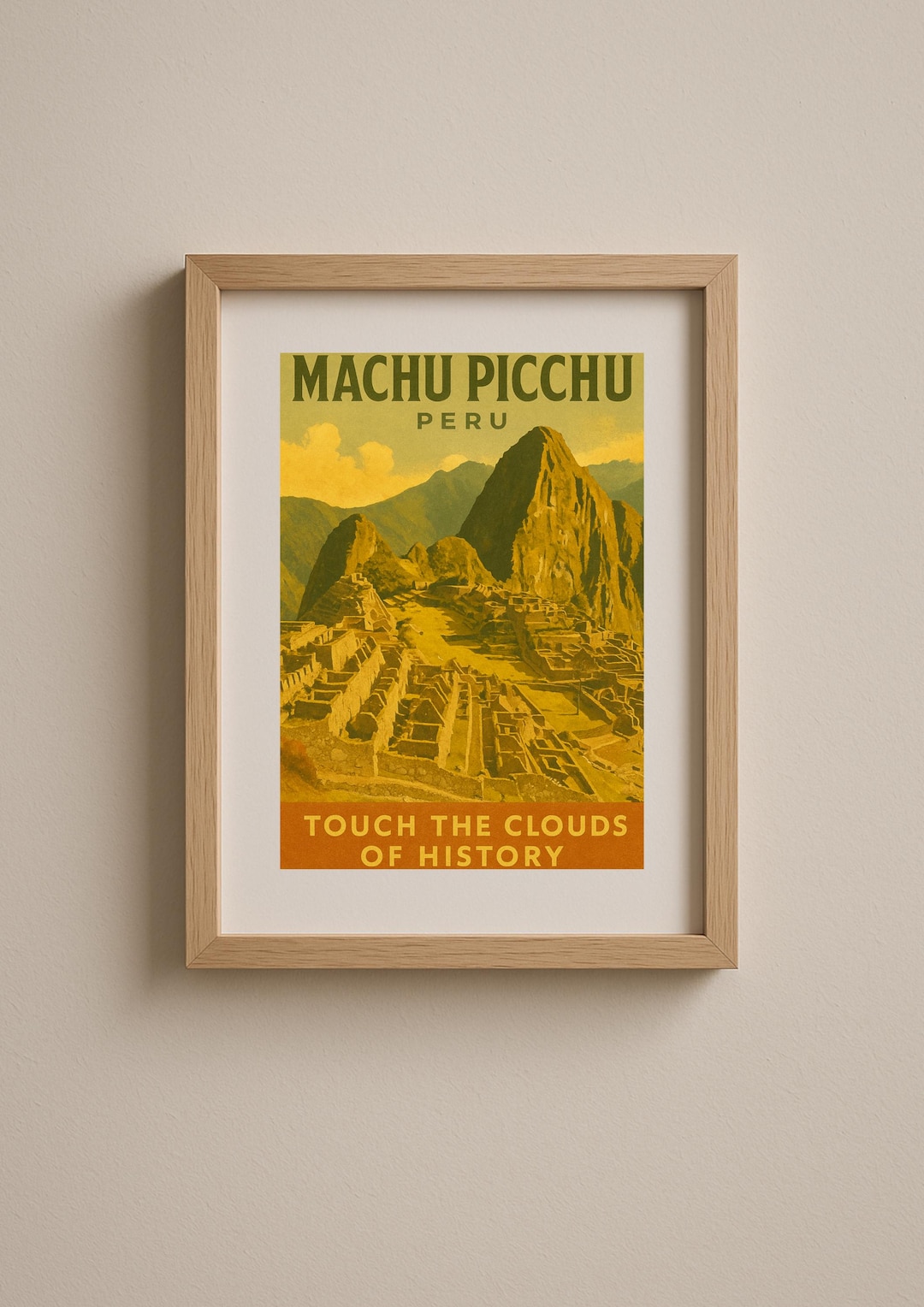 Machu Picchu Travel Poster Digital Download – Vintage Peru Wall Art ...