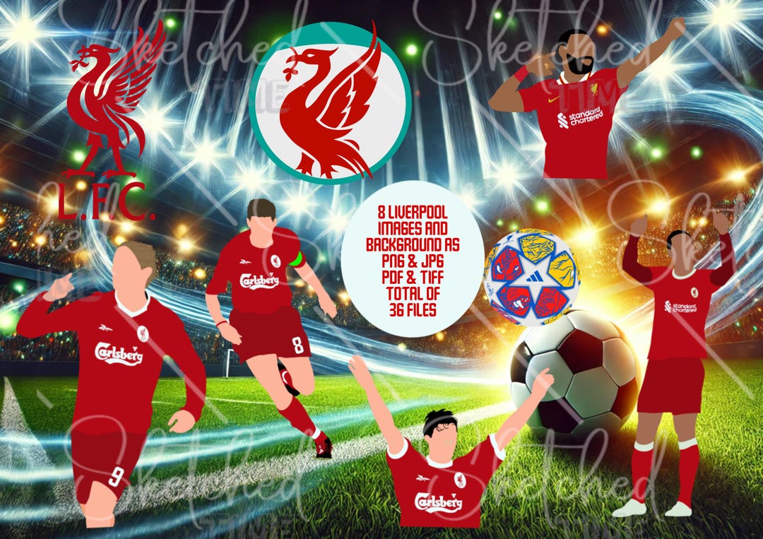Liverpool FC Clipart Bundle: Football-themed Graphics (digital Download ...