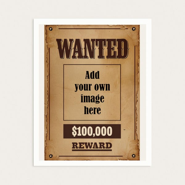 Wanted Sign - Etsy