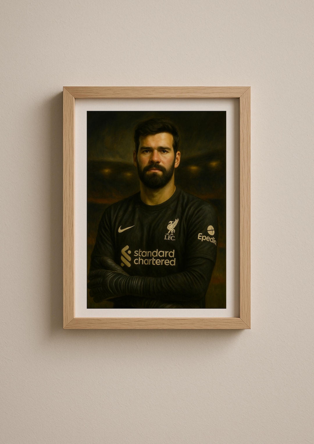 Alisson Becker Fussball Fan Portrait: Fussball Fan Kunst (Digitaler ...