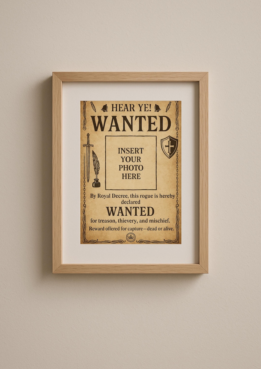 Medieval Wanted Poster Template, Custom Royal Decree Printable, Dnd ...