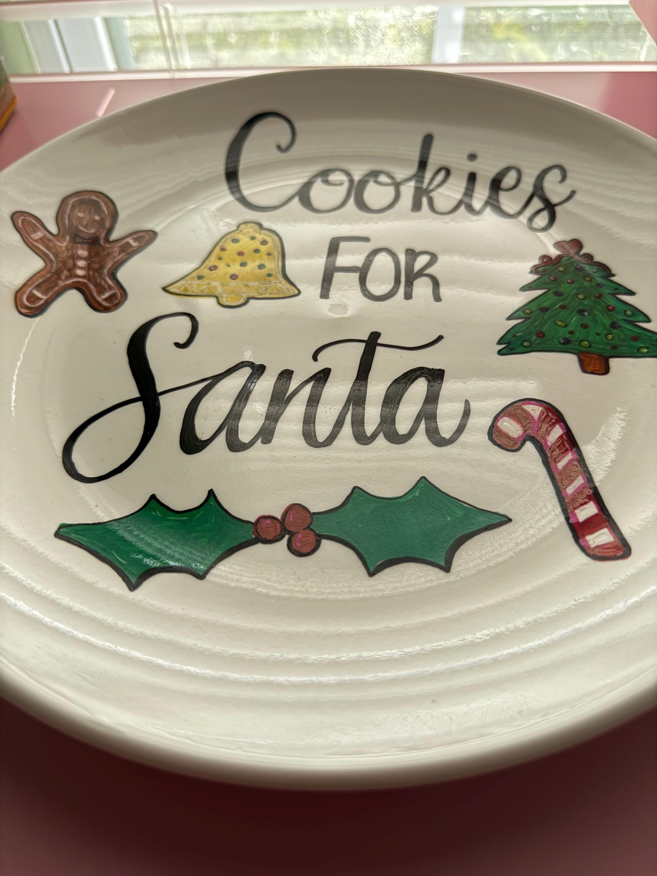 Decorative Hand-painted “cookies for Santa” Plates. - Etsy