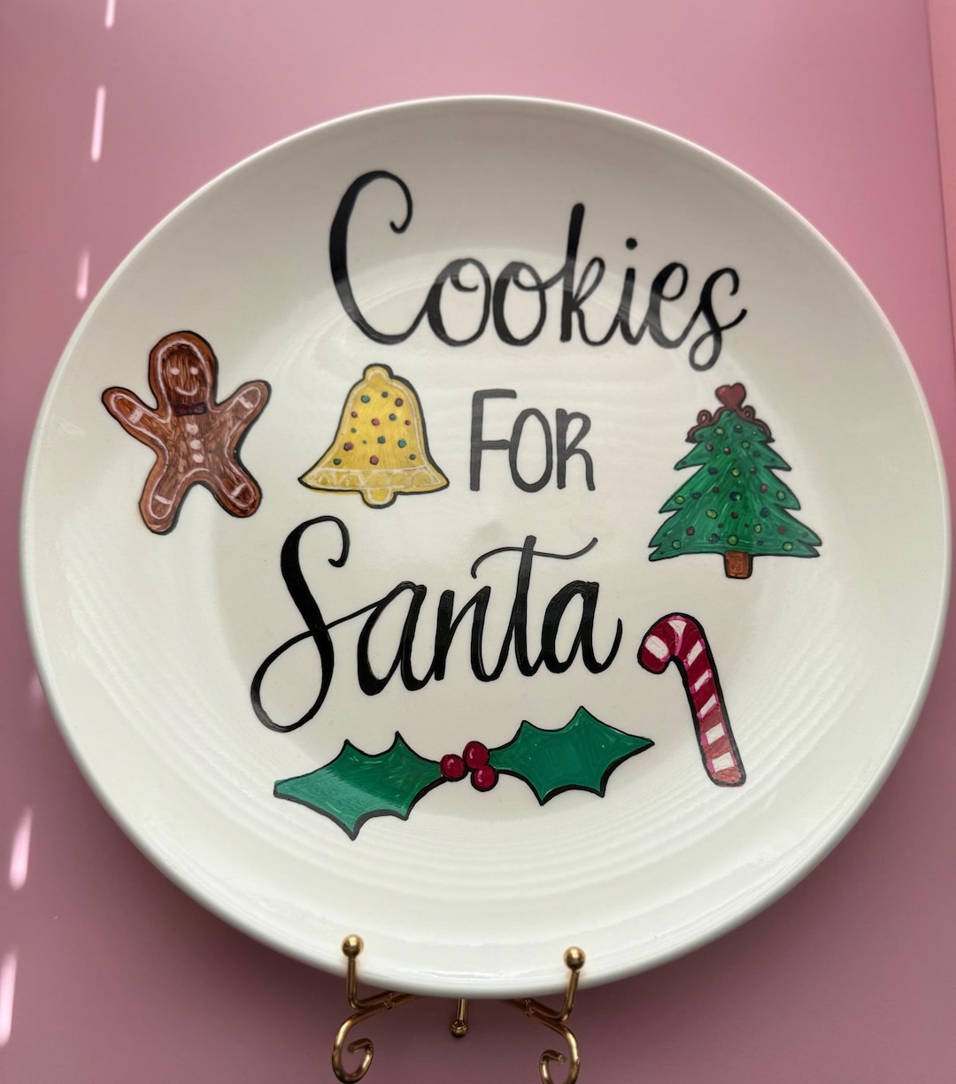 Decorative Hand-painted “cookies for Santa” Plates. - Etsy