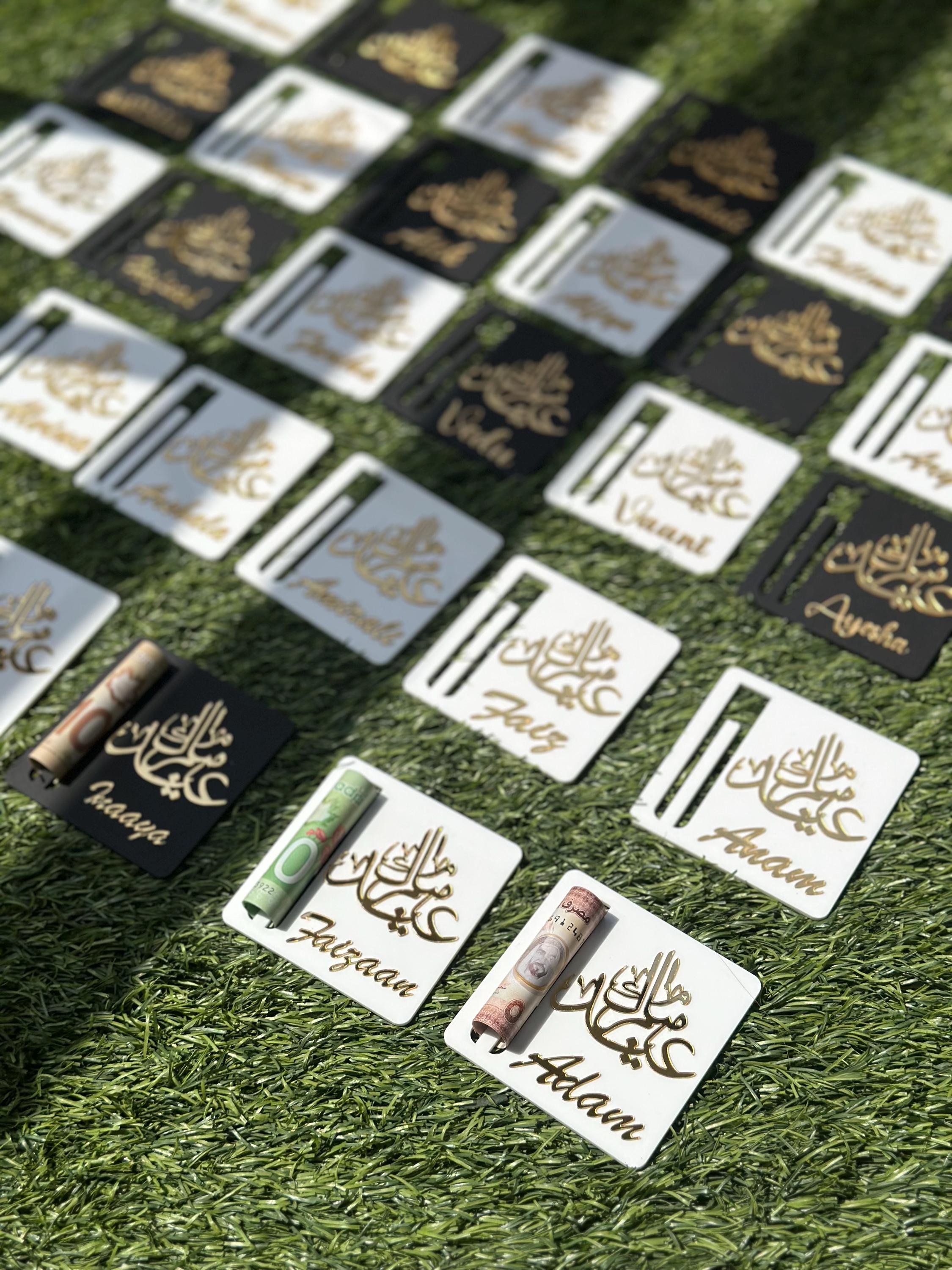 Acrylic Eidi Money Holder | Custom Eidi Gift Holder | Custom Eid ...