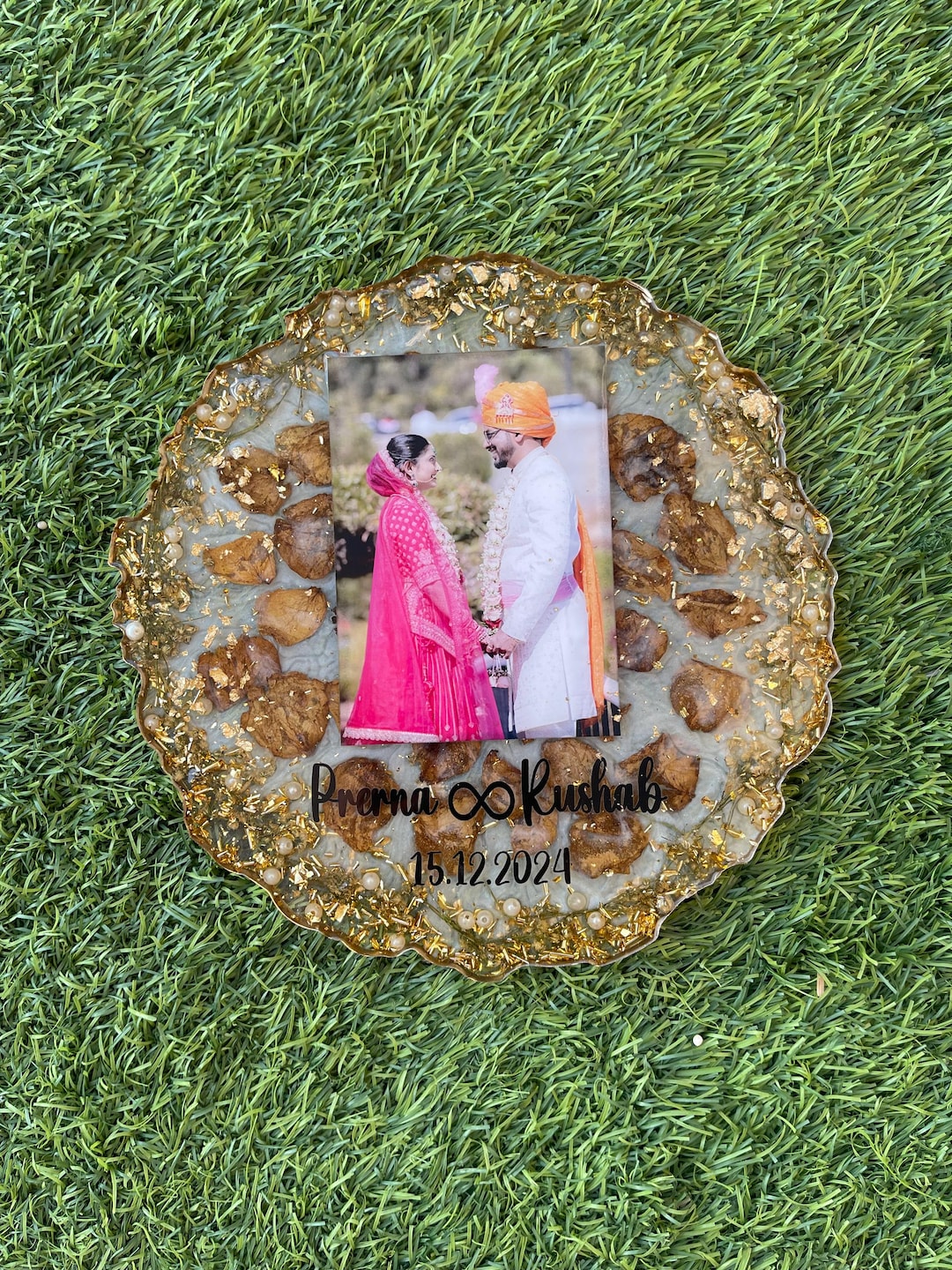 Customized Photo Resin Frame. Wedding Gift, Anniversary Gift for Wife ...