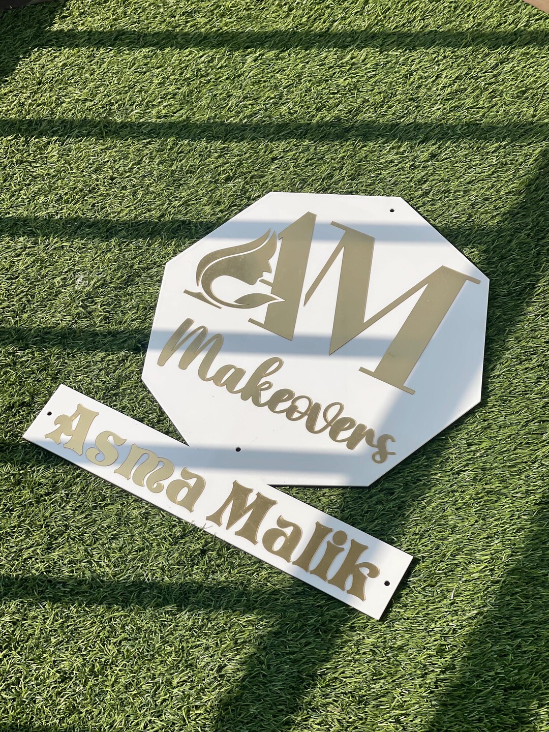 Unique Custom Acrylic House Number, Address or Name Plate – Modern ...