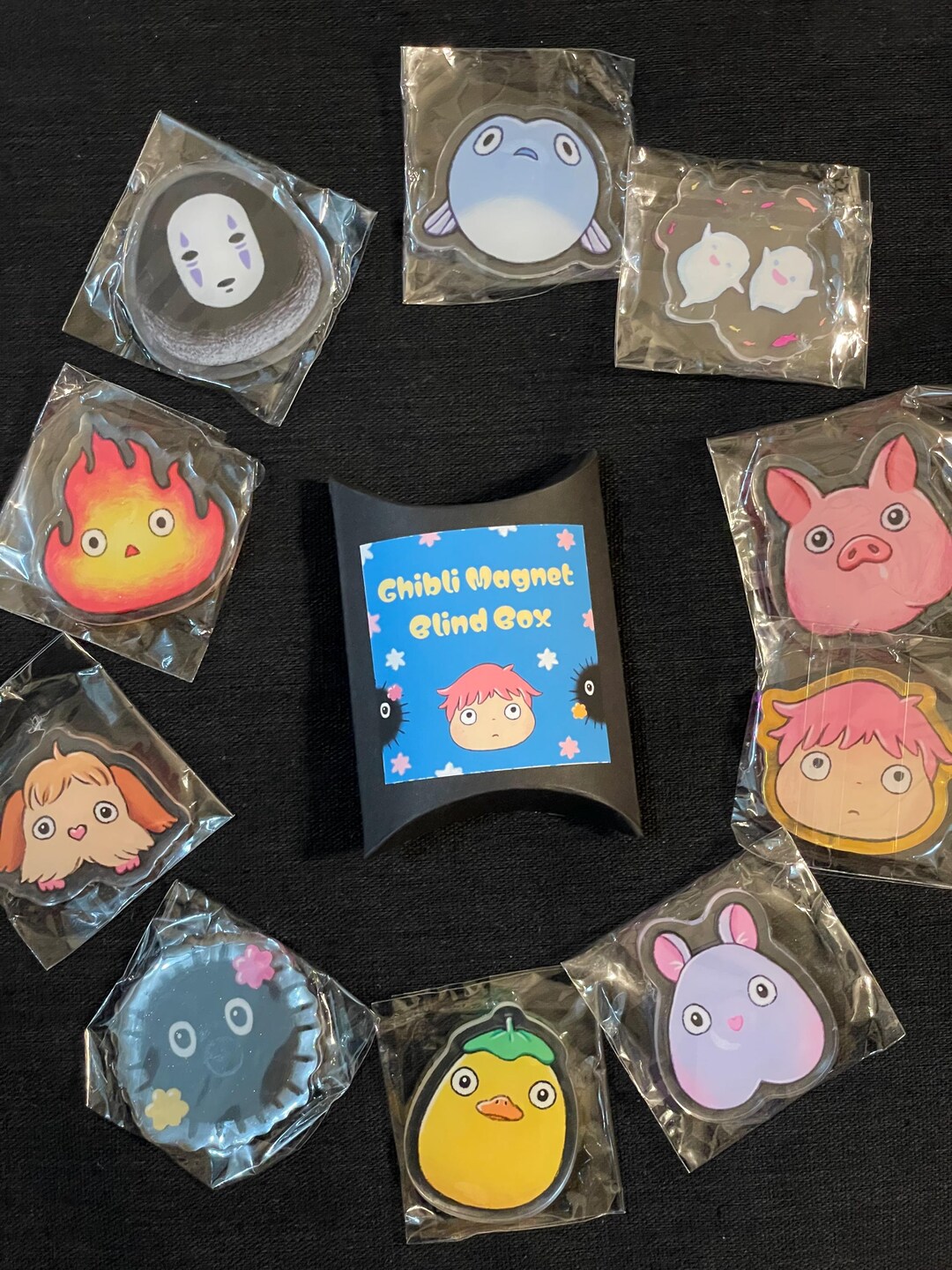 Studio Ghibli Fan Made Art Transparent Acrylic Magnet Lucky Blind Box ...