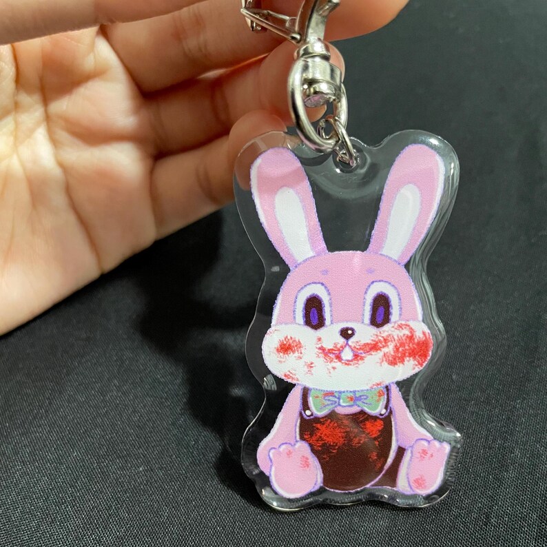 Silent Hill Robbie the Rabbit Fan Art (bloody Version, Pink and Black ...