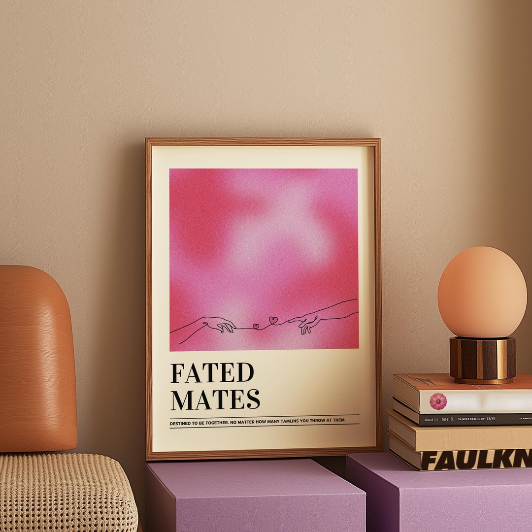 DIGITAL DOWNLOAD, Romance Book Poster, Fated Mates, Wall Art, Book ...