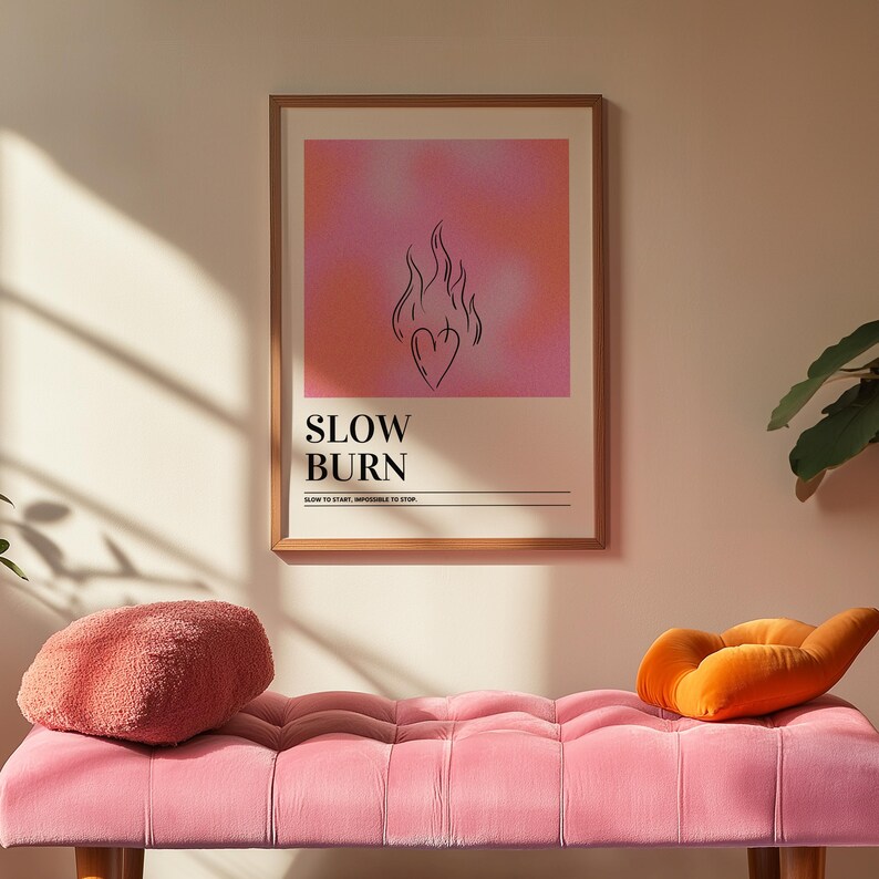 DIGITAL DOWNLOAD, Romance Book Poster, Slow Burn Romance, Wall Art ...