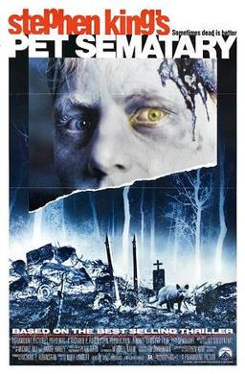 Pet Sematary 1989 Original Movie Poster - Etsy